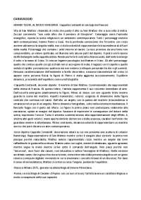 Vita ed opere principali di Caravaggio - Docsity