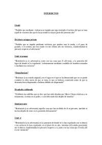 Interdictos. Práctica sobre fórmulas - Docsity