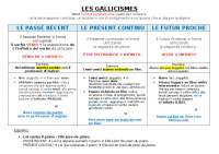 Les GALLICISMES - Schema riassuntivo - Docsity