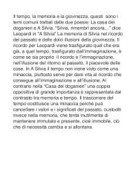 Differenze tra Leopardi, con A Silvia, e Montale, la casa dei Doganieri | Temi di Italiano | Docsity