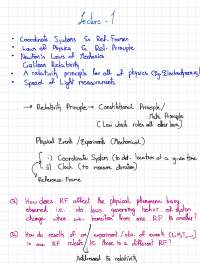 Special Relativity Introduction - Docsity