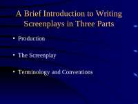 SCRIPT WRITING STRUCTURES - Docsity