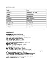 Vocabulary tema 1 i 2 - Docsity