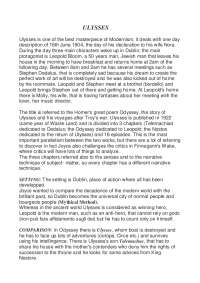 Ulysses by Joyce, plot and analysis - Docsity