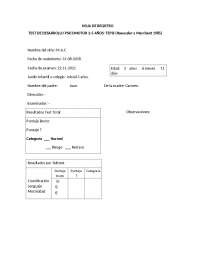 TEPSI TEST DE DESARROLLO PSICOMOTOR PARA NIÑOS DE2-5 - AÑOS | Guías ...