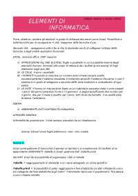 Elementi di informatica - Docsity