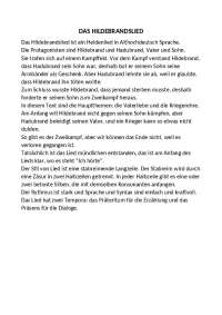 DAS HILDEBRANDSLIED ANALISI - Docsity