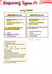 Diseases of the respiratory system - Docsity