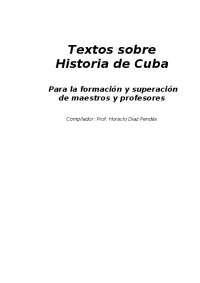 Textos sobre la historia de Cuba - Docsity