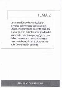 Son dos temas de Oposiciones Primaria - Docsity