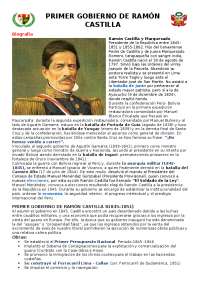 Primer gobierno de Ramon Castilla - Docsity