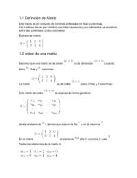 Matrices_tipos y operaciones_suma_resta_multiplicacion - Docsity