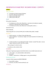 Nozioni Informatica di base - Docsity