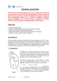 Pràctica pèndol balistic - Docsity