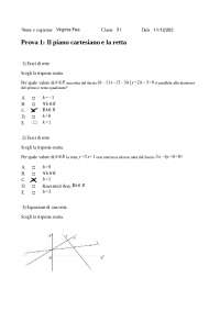 Rette e piano cartesiano - Docsity