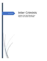 Inter criminis informe academico - Docsity