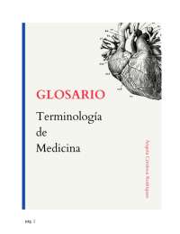 GLOSARIO TÉRMINOS MÉDICOS - Docsity