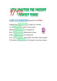 Ejercicio de ingles (Present perfect, simple ) | Ejercicios de Inglés para Negocios | Docsity