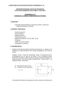 Informe previo 10 - circuitos electricos I - Docsity