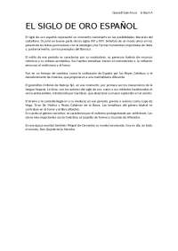El Siglo de Oro español (XVI y XVII) - Docsity