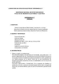Informe previo 7 - laboratorio de circuitos electricos - Docsity