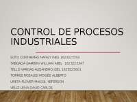 Control de procesos industriales esquemas comparativos - Docsity