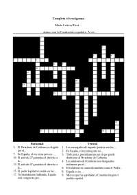 Cruciverba in spagnolo - Docsity