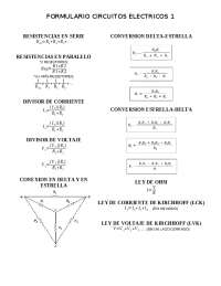 Formulario Circuitos eléctricos - Docsity