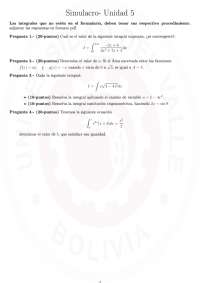 Examen de calculo de integrales - Docsity