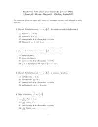 Simulazione D’esame matematica - Docsity