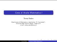 Analisi matematica 1 programma in slide - Docsity
