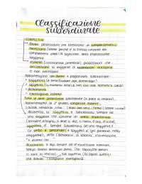 Classificazione delle subordinate - Docsity