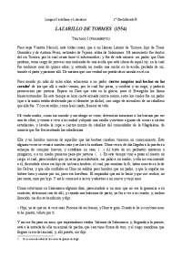 Ejercicios Lazarillo de Tormes - Docsity