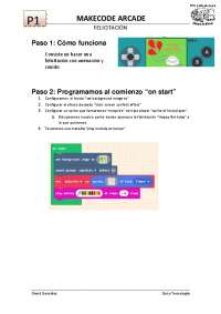 Arcade Makecode ejercicios | Ejercicios de Tecnologías de la Información y la Comunicación | Docsity