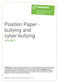 Cyberbullying position paper | High school final essays English | Docsity