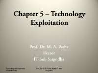 Technology exploitation - Docsity