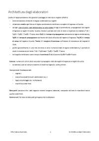 Architettura degli Elaboratori - Docsity