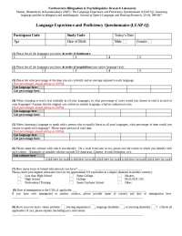 Esperimenti multilinguismo - Docsity