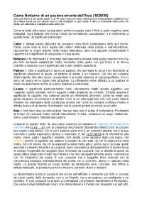 Analisi dettagliata di "Canto notturno di un pastore errante dell'asia" - Docsity