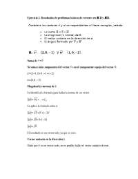 EJERCICIOS VECTORES EN R2 Y R3 - Docsity