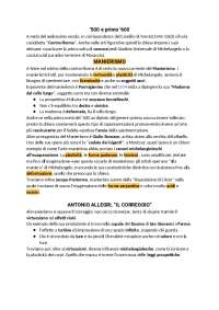 Classicismo, Manierismo, Barocco e CARAVAGGIO. - Docsity