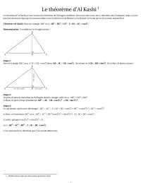 Le théorème d’Al Kashi - Docsity