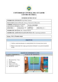 Pendulo simple del movimiento armonico simple practica de laboratorio - Docsity