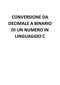 Conversione da decimale a binario di un numero - Laboratorio di TPSIT ...