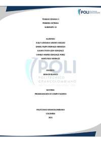 Entrega semana 3 programacion | Ejercicios de Programación Java | Docsity