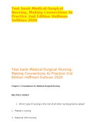 Test bank Medical-Surgical Nursing, Making Connections to Practice 2nd ...