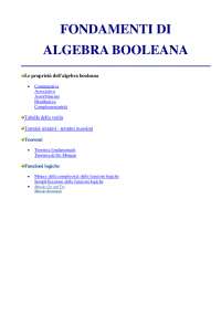 Algebra di Boole proprietà - Docsity