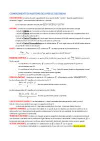 Appunti di Complementi Di Matematica II - Management - Docsity