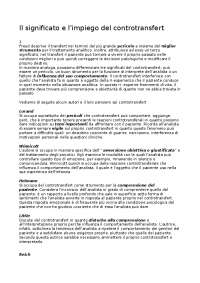 Il significato e l'impiego del controtransfert - Docsity