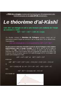 Le théorème d’al-Kâshî - Docsity